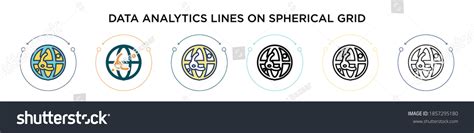 Data Analytics Lines On Spherical Grid Stock Vector Royalty Free 1857295180 Shutterstock