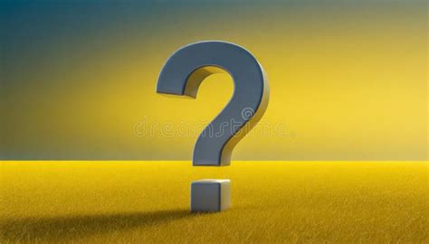 question mark on yellow background 3d rendering faq and qa stock