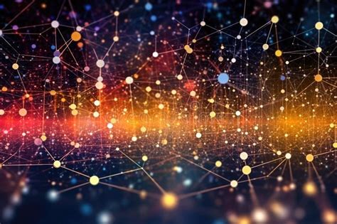 Colorful Background With Dots And Lines Generative Ai Stock Illustration Illustration Of