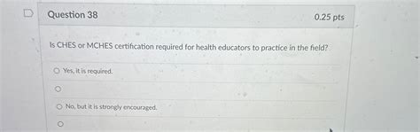 Solved Question 38025 ﻿ptsis Ches Or Mches Certification