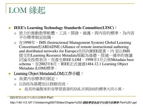 Ppt Metadata Standard Lom Learning Object Metadata Powerpoint Presentation Id 3331961