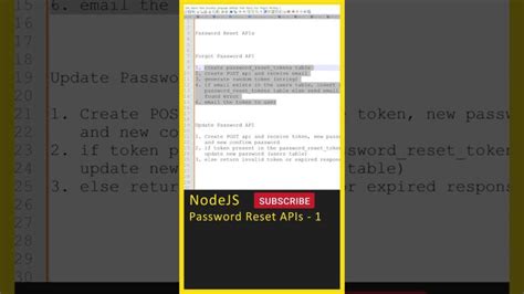 Express Js Password Reset Apis Nodejs Web Development Node Js