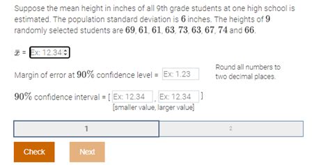 Solved Suppose The Mean Height In Inches Of All 9th Grade