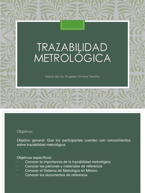 Trazabilidad Metrologica Nov 2022 Presentacion Pdf