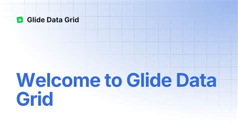 Welcome To Glide Data Grid Glide Data Grid
