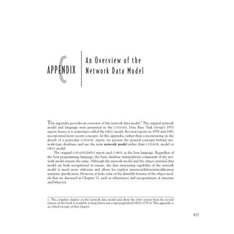 an overview of the network data model