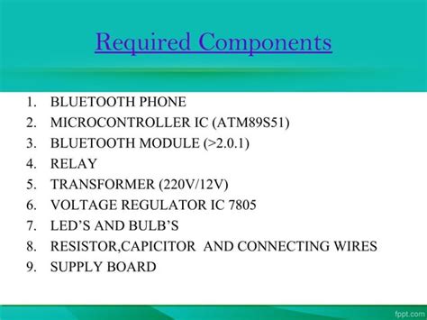 Bluetooth Based Home Automation PPT