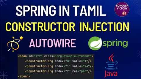 Constructor Injection In Tamil Autowired Spring And Springboot In Tamil Dependency
