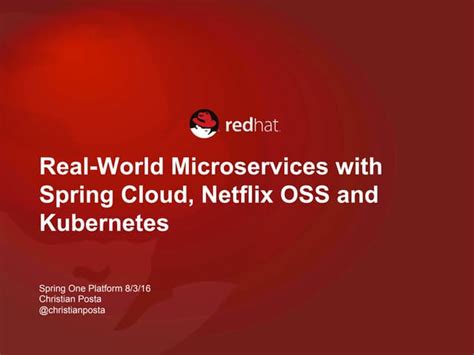 Microservices With Spring Cloud Netflix Oss And Kubernetes Pdf