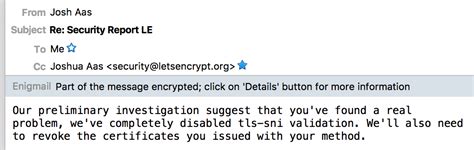 how i exploited acme tls sni 01 issuing let s encrypt ssl certs for any
