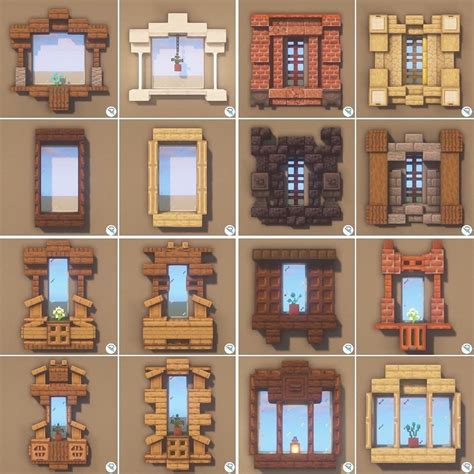 Minecraft Builds Tutorials On Instagram Creative Window Designs By Rale Design Follow