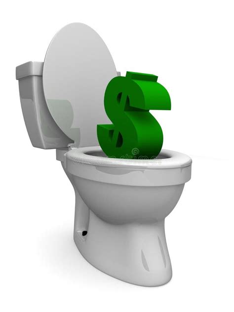 Toilet And Dollar Stock Illustration Illustration Of Currency 4368723