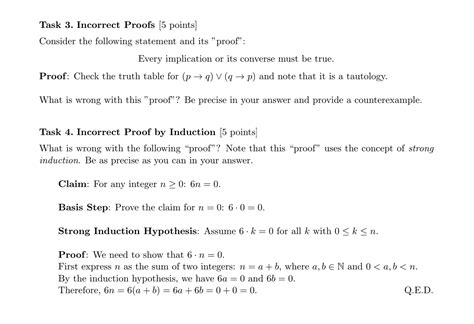 Solved Task Incorrect Proofs Points Consider The Chegg