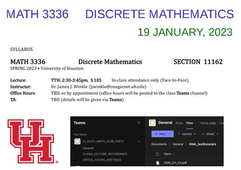 Math 3336b 2023 01 19 Lecture 02 Math 3336 Discrete Mathematics 19