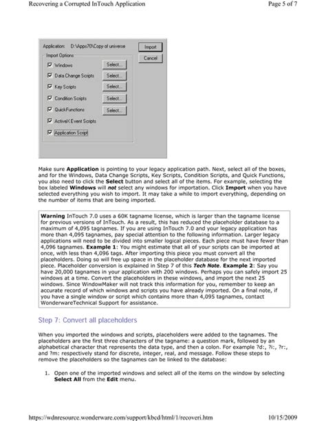 Tech Note 112 Rebuild Corrupt Intouch Applicationpdf