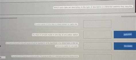 Match Each Data Set Description To The Type Of Chegg Com