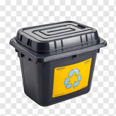 파란색 재활용 로고가 있는 검정색 플라스틱 쓰레기통 검은색 플라스틱 통 파란색 재활용 로고가 붙어있어요 재활용 Png 일러스트 및 이미지 에 대한 무료 다운로드