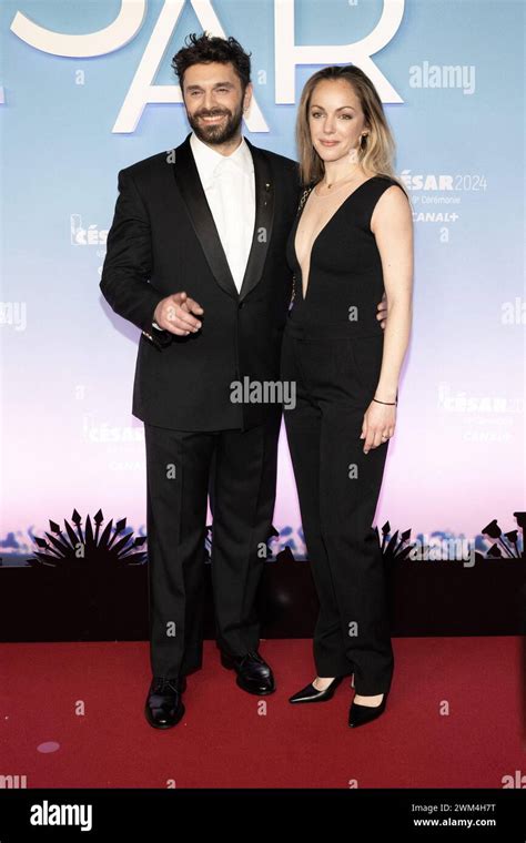 Pio Marmai and Charlotte Ranson arrive at the 49th Cesar Film Awards at L Olympia, on February ...