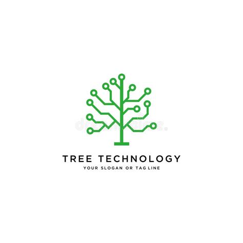 Tree Technology Logo Design Vector Stock Vector Illustration Of Mobile Concept