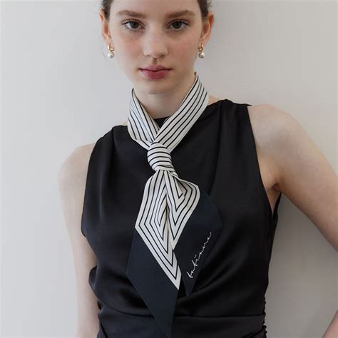 아티젠 스트라이프 트윌리 실크 스카프 Sf2090 감도 깊은 취향 셀렉트샵 29cm