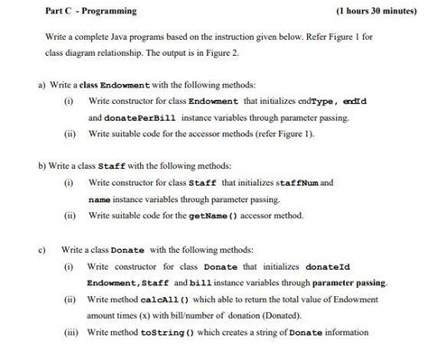 Solved Part C Programming 1 Hours 30 Minutes Write A