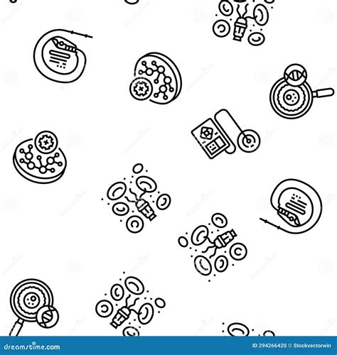 Biomedical Medical Science Vector Seamless Pattern Stock Vector Illustration Of Chemistry