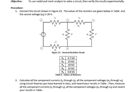 Solved Objective To Use Nodal And Mesh Analysis To Solve A Chegg