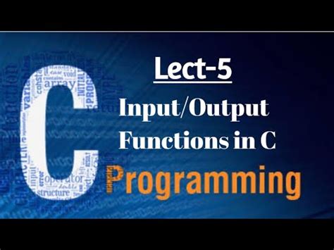 Console Input Output Functions In C C Programming Lect YouTube