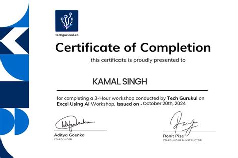 Kamal Rathi On Linkedin Learningneverstops Excel Ai Techgurukul