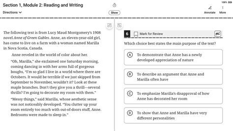 Bluebook Psat 10nmsqt Readingwriting Module 2 Easy Question 6 U