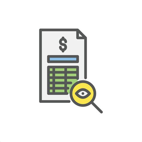 Investigation Filled Outline Icon Document Analysis Color Line