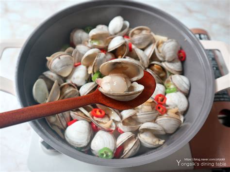 동죽조개 술찜 물총조개 요리