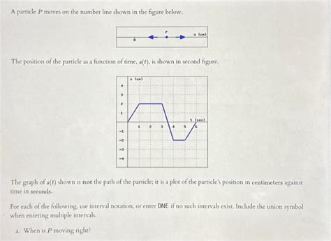 solved a particle p moves on the number line shown in the