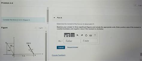 Solved Consider The Force At A In Figure 1 Determine The