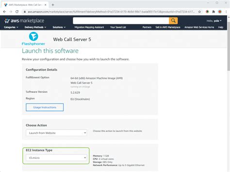 amazon ec2 support in web call server flashphoner streaming and calls