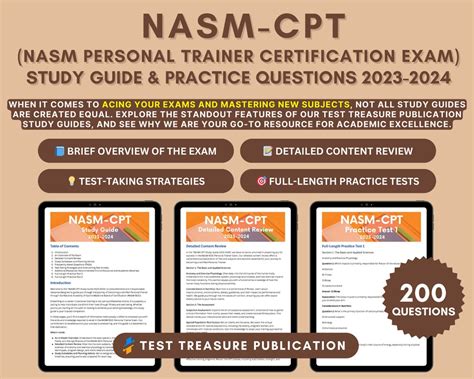 NASM CPT Study Guide 2023 2024 In Depth Content Review Practice Tests Exam Strategies For