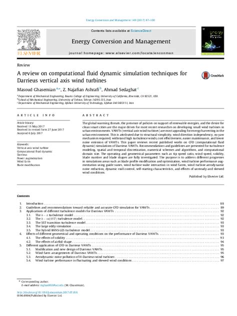 pdf a review on computational fluid dynamic simulation techniques for