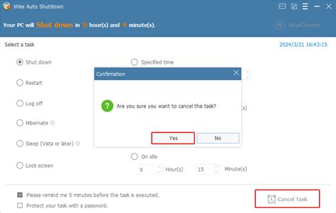 How To Cancel The Scheduled Task In Wise Auto Shutdown