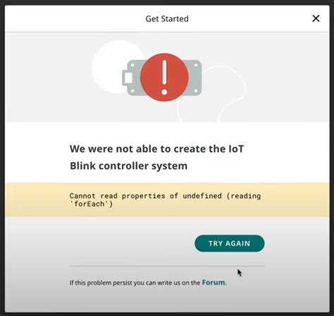 Importing Iot Blink Controller System Fails Cannot Read Properties