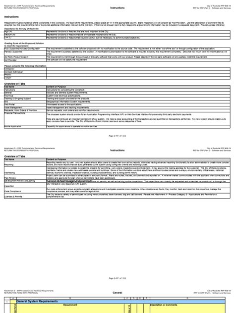 Rfp 08 19 Attachment D Erp Functional And Technical Requirements Pdf