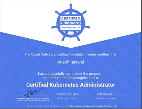 I Earned Cka Certified Kubernetes Administrator Akash Jaiswal