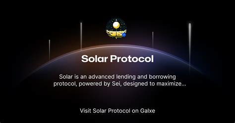 Join Solar Protocol On Galxe
