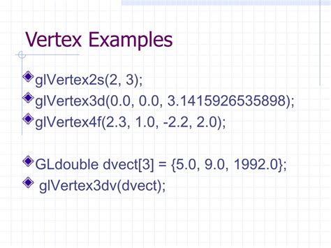 Ppt Intro To Opengl Vertices And Drawing Powerpoint Presentation