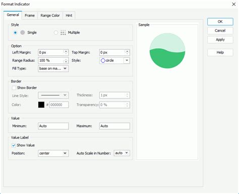 Format Indicator Dialog Logi Analytics