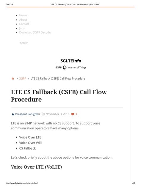 Lte Cs Fallback Csfb Call Flow Procedure 3glteinfo Pdf Ip