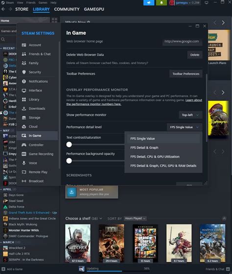 Steam Gets Its Own Fps Downloads Overlay Gpu And Temperatures