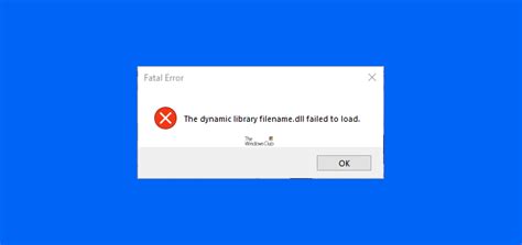 Failed To Load Dll File On Windows 1110 Computer