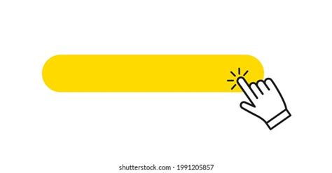 Yellow Buttons Clicking Hand Arrow Pointer Stock Vector Royalty Free