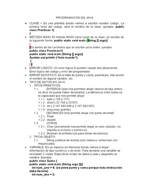 Introducción A La Programación En Java Pdf Java Lenguaje De