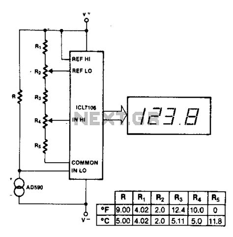 Basic Digital Thermometer Circuit Next Electronics